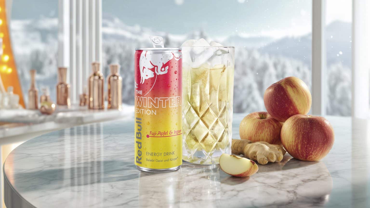 Red Bull stellt die neue Red Bull Winter Edition Fuji-Apfel & Ingwer ...